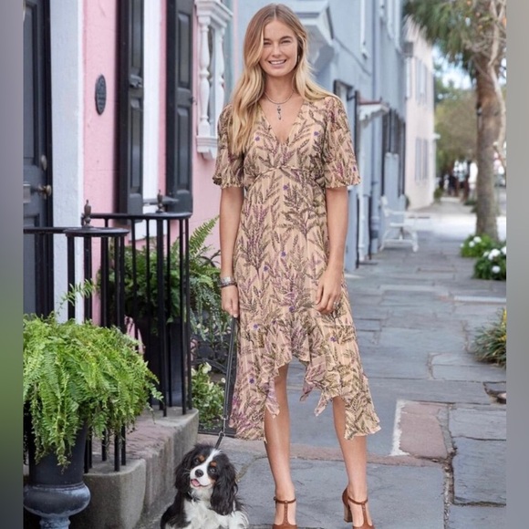 Sundance | Dresses | Sundance Lilac Spring Chiffon Botanical ...